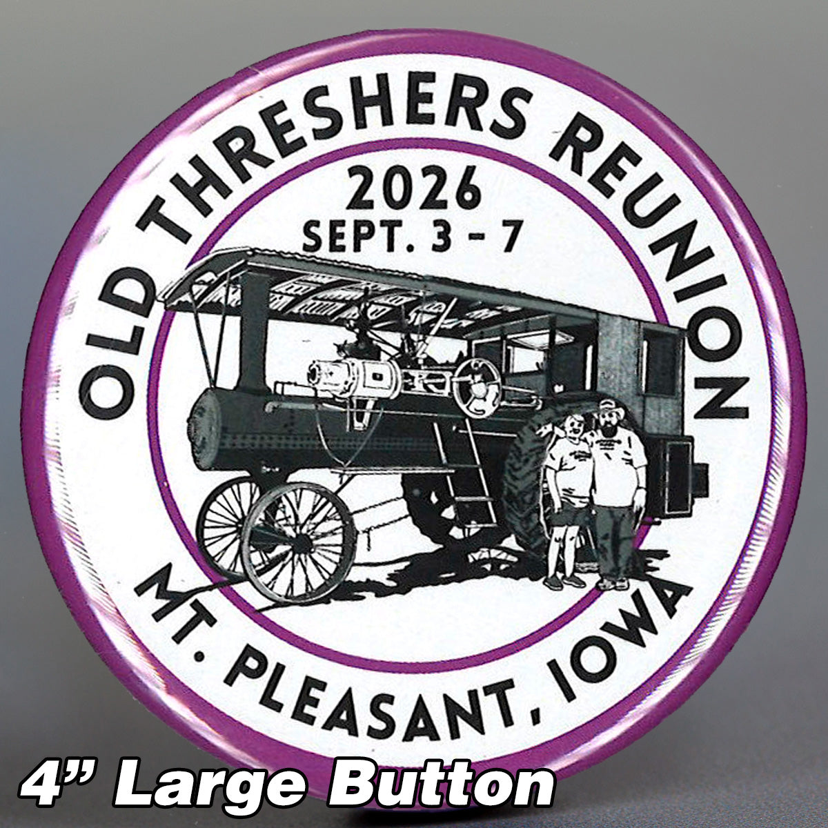 2026 Large Souvenir Button – Midwest Old Threshers